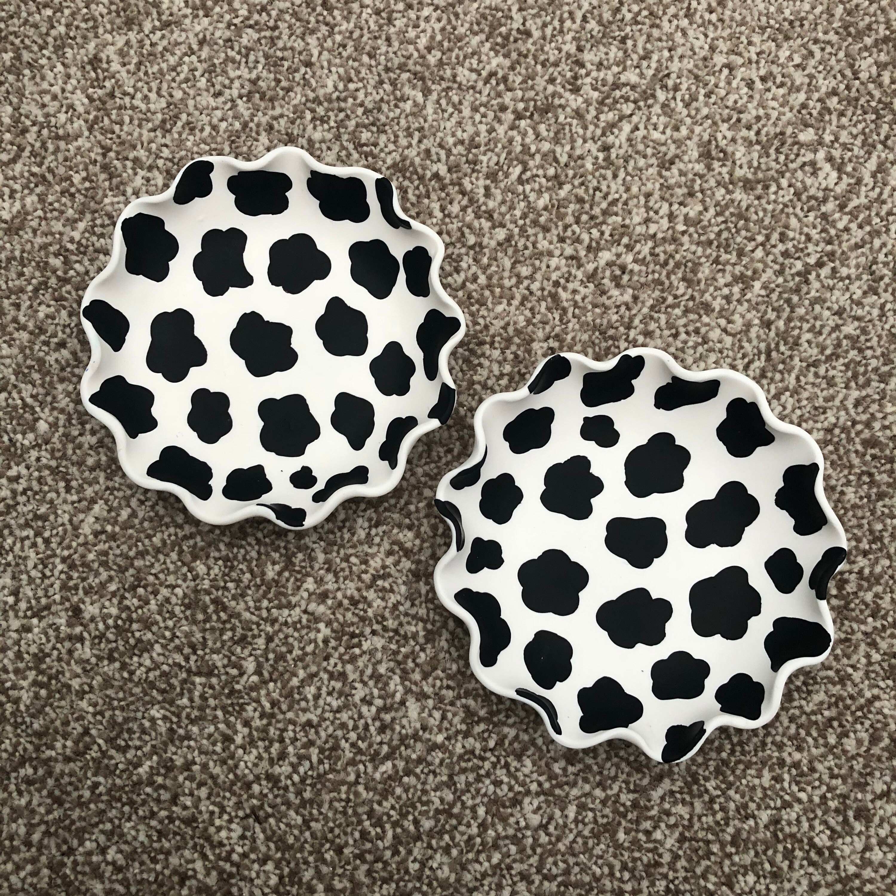 Cow Print Handmade Trinket Dish | Etsy