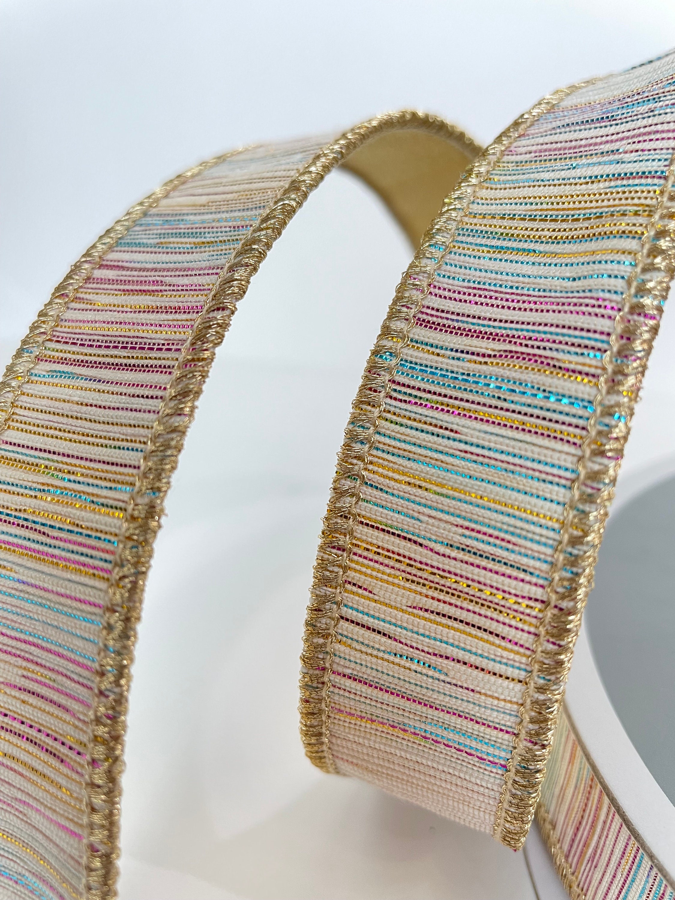 Christmas Tinsel Ribbon, Farrisilk Ribbon, Wired Ribbon - Etsy