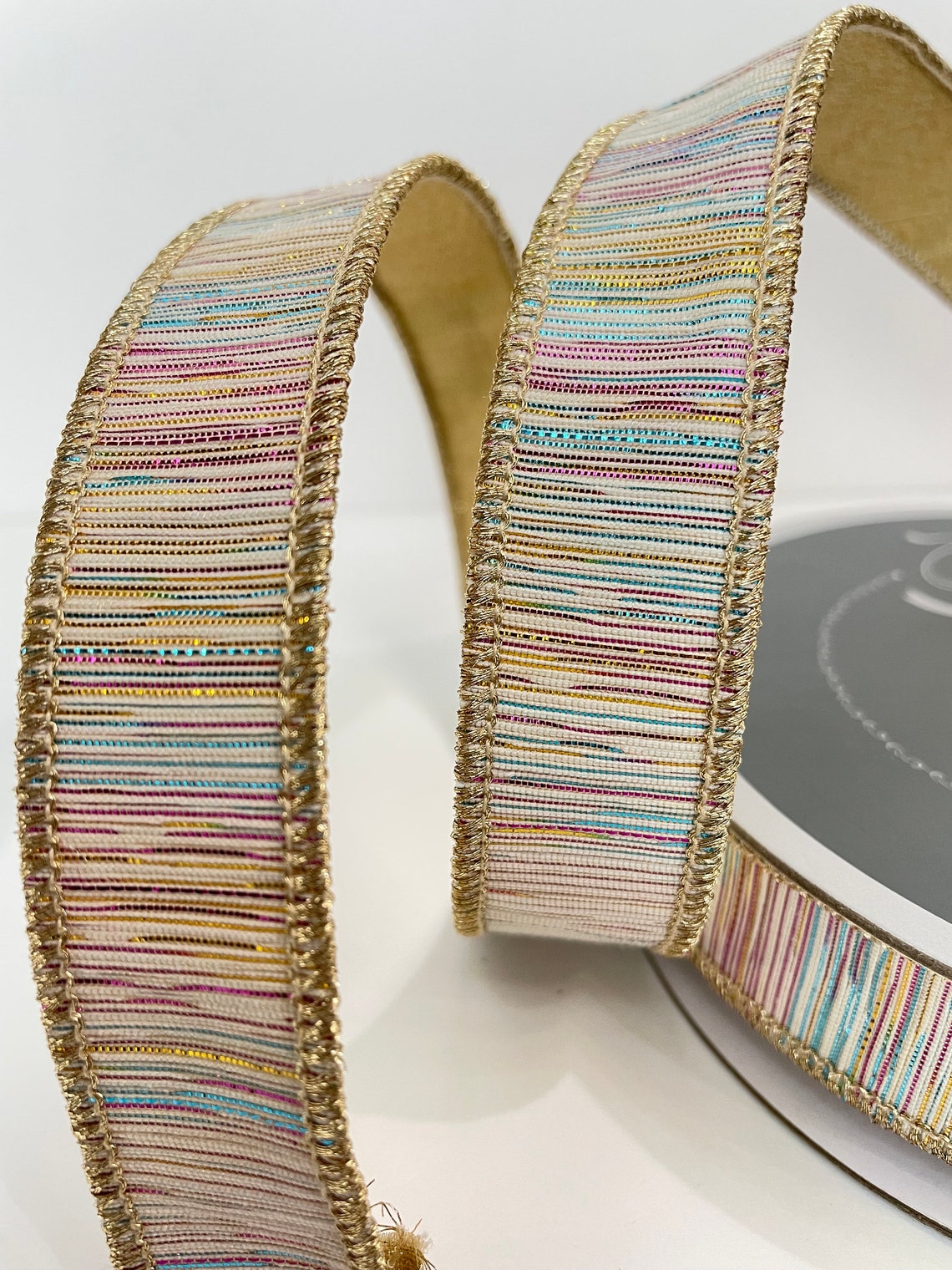 Christmas Tinsel Ribbon, Farrisilk Ribbon, Wired Ribbon - Etsy