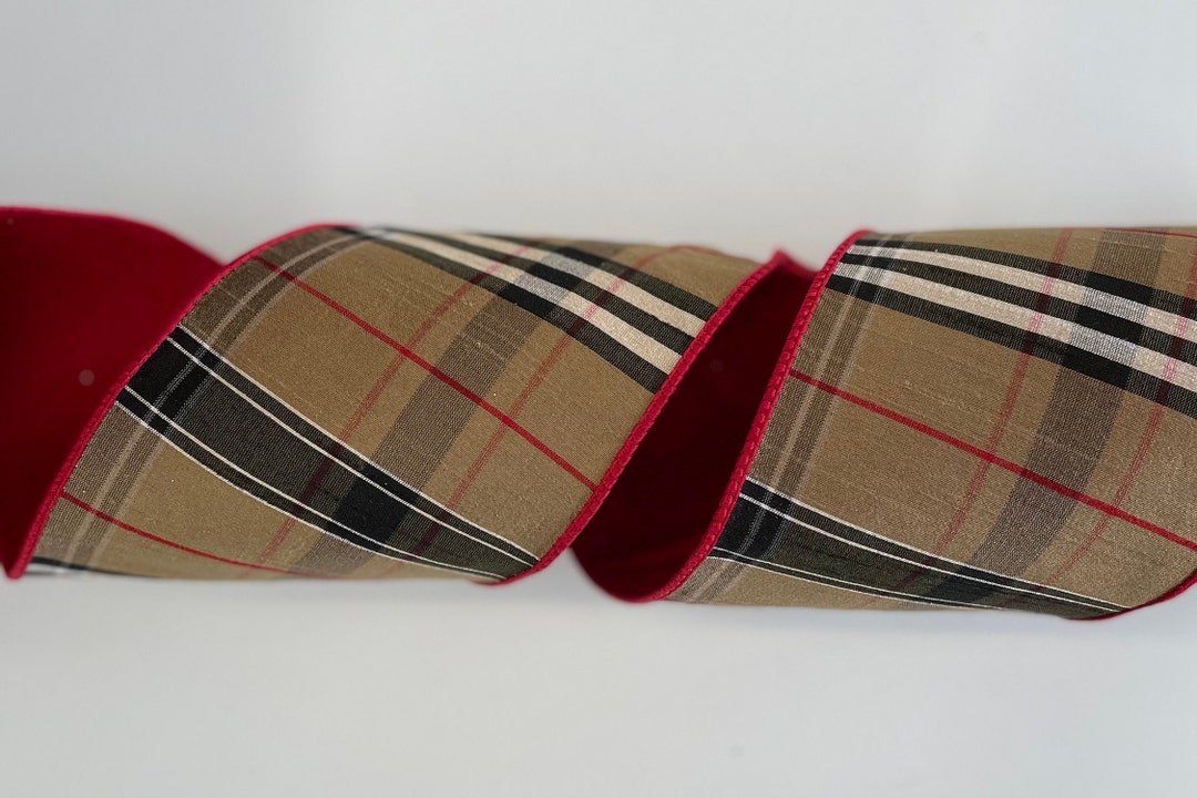 Tartan Plaid Ribbon, Farrisilk Ribbon, 4 Inch Wired Ribbon - Etsy
