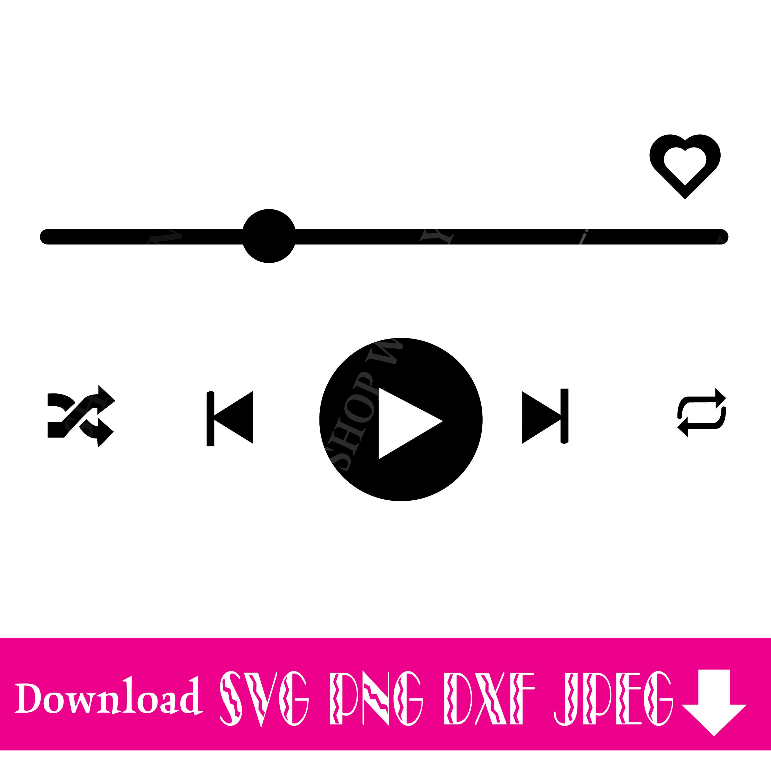 Spotify SVG Music Player SVg Music Player UI Spotify Glass | Etsy