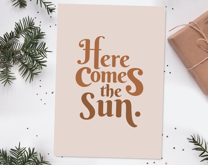 The Beatles Print 'here Comes the Sun' Inspired Art Print the Beatles ...
