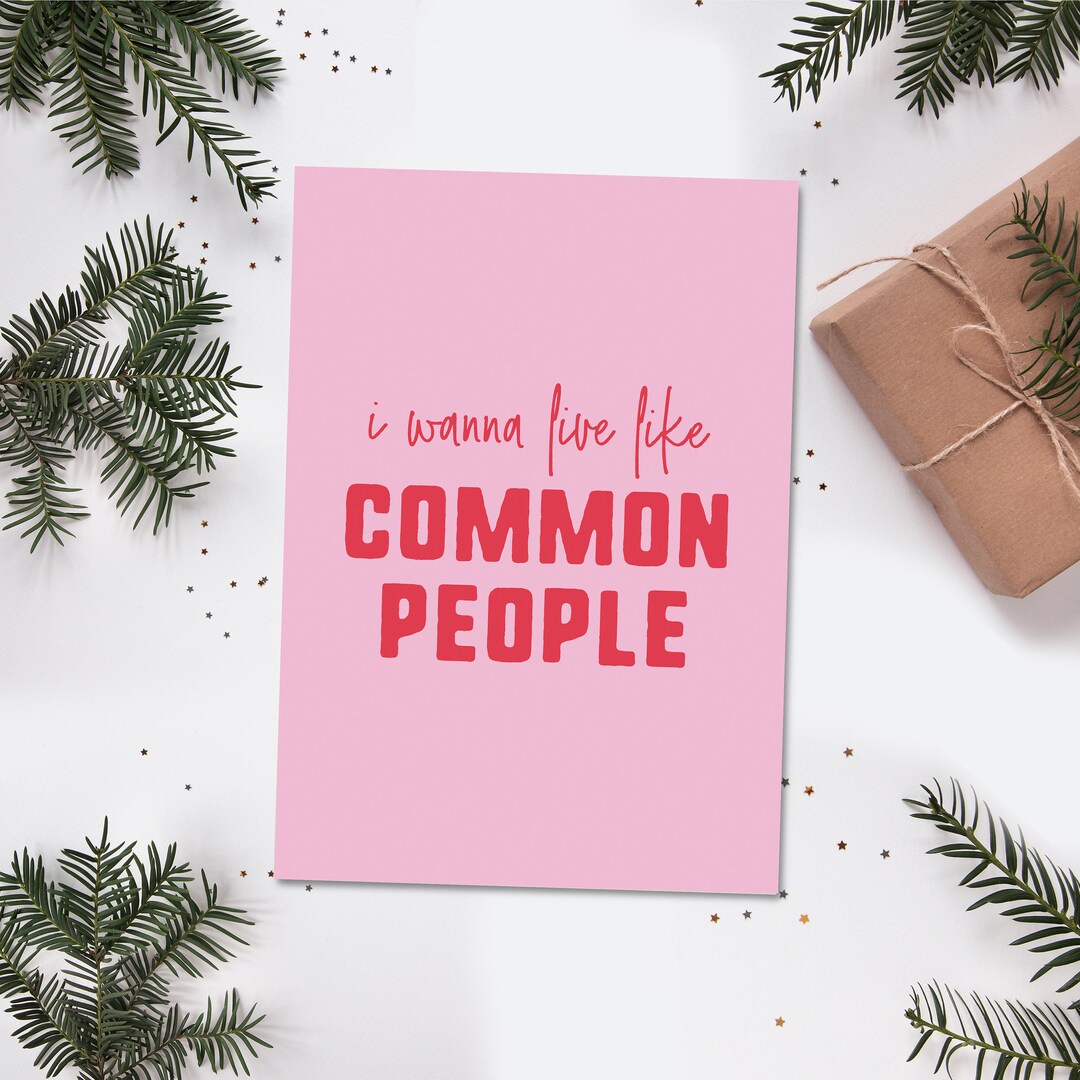 Pulp Print 'common People' Inspired Art Print Wall Art Wall Decor Pulp ...