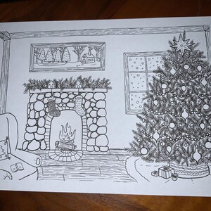 Printable Cozy Christmas Scene - Etsy