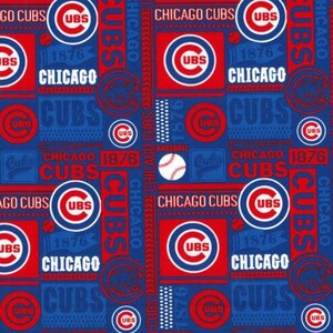Chicago Cubs Cotton Fabric - Etsy