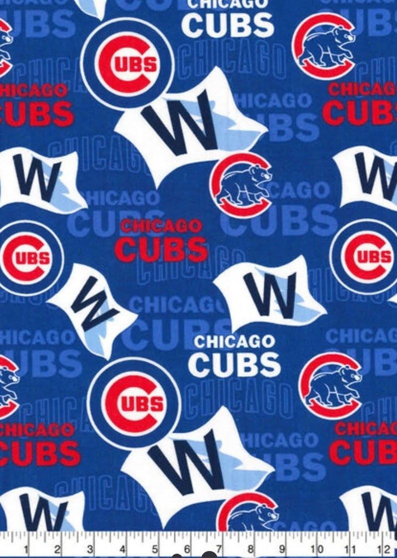 Chicago Cubs Cotton Fabric - Etsy