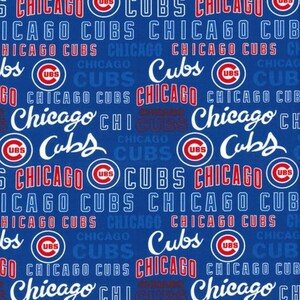 Chicago Cubs Cotton Fabric - Etsy