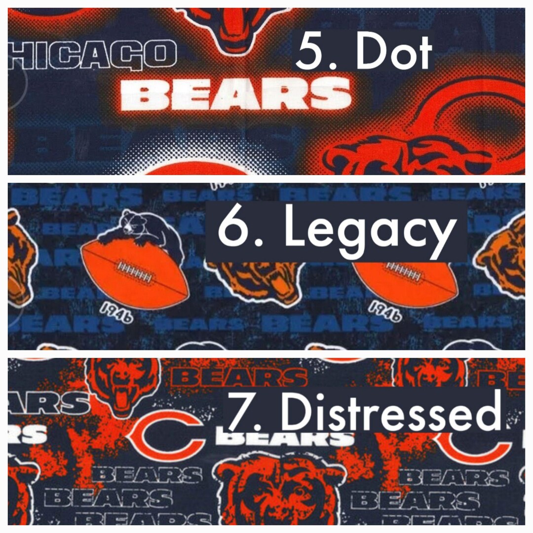 Chicago Bears 100% Cotton Team Fabrics - Etsy
