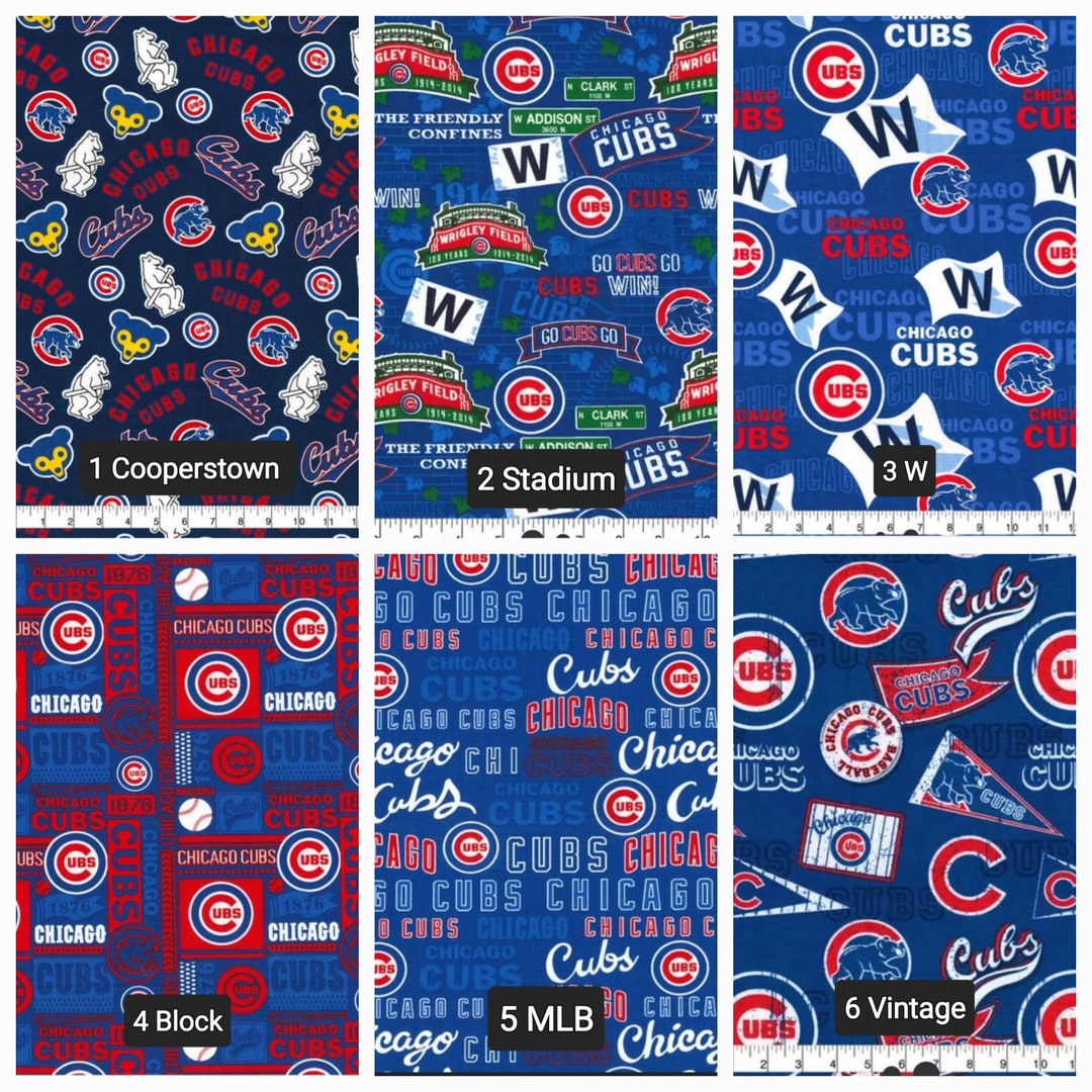 Chicago Cubs Cotton Fabric - Etsy