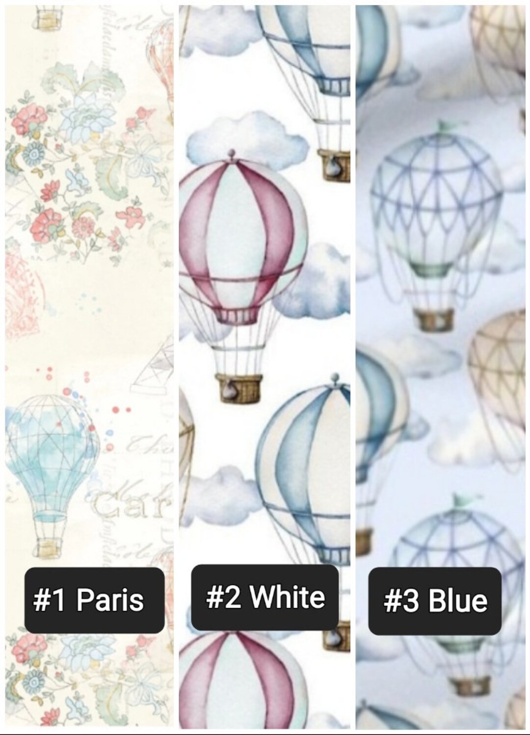 Hot Air Balloon Cotton Fabric - Etsy