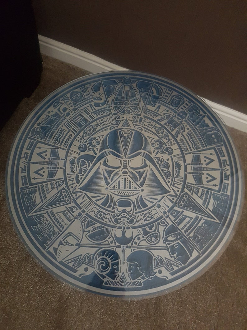 Hand made carved table tops star wars and Marvel themes look | Etsy