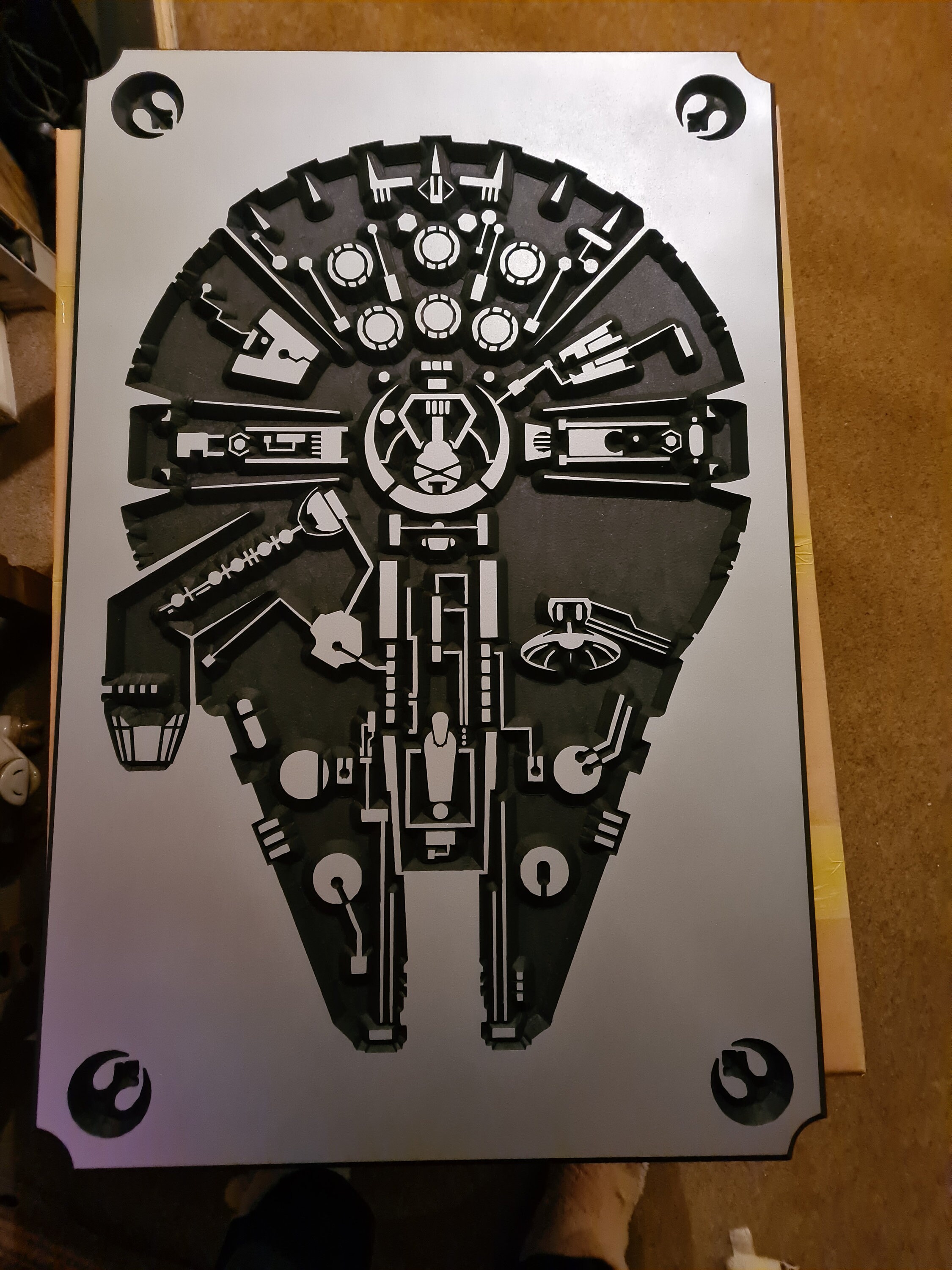 Hand Made Carved Table Tops Star Wars Themes Look Great and | Etsy