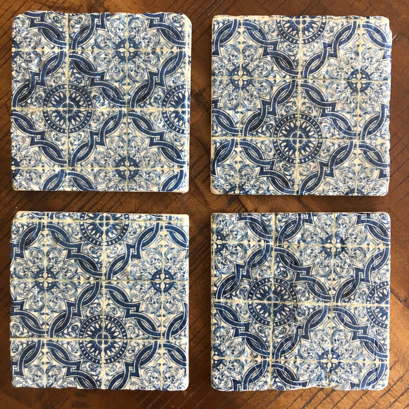 Blue Coasters - Etsy