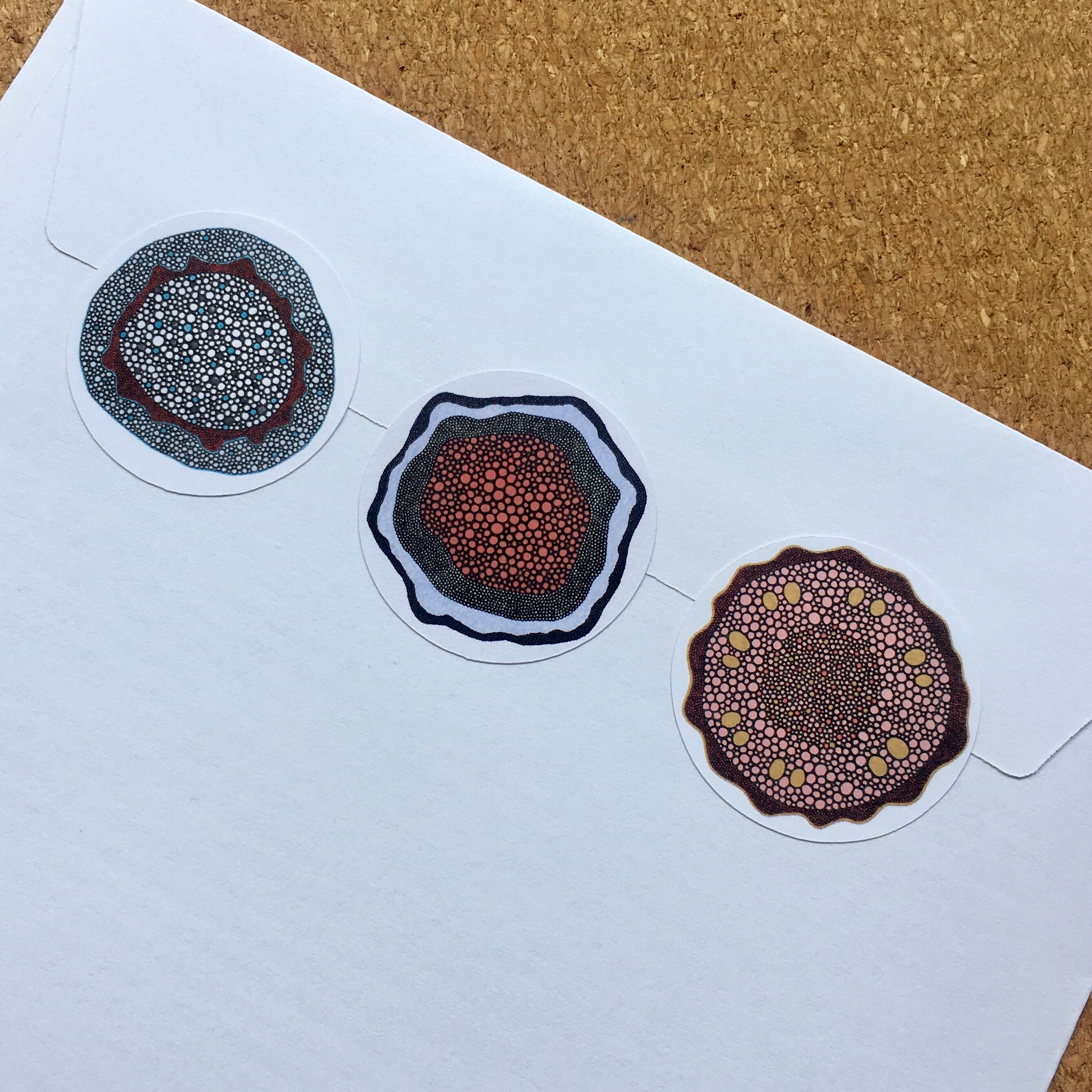 Plant Stem Botanical Sticker Set 35mm Round Stickers - Etsy