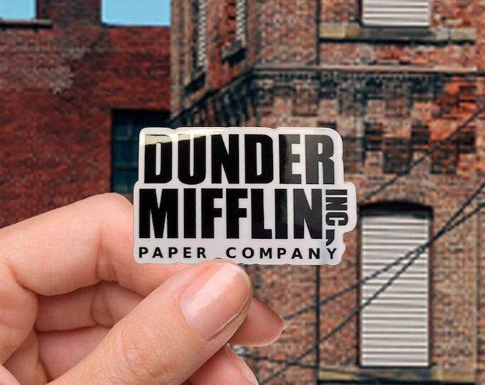 Dunder Mifflin Logo Sticker - the Office Vinyl Sticker, Weather Proof ...