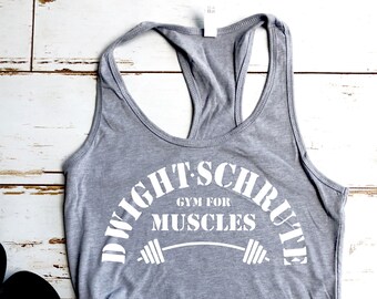 Dwight Schrute Gym for Muscles Tank - Etsy