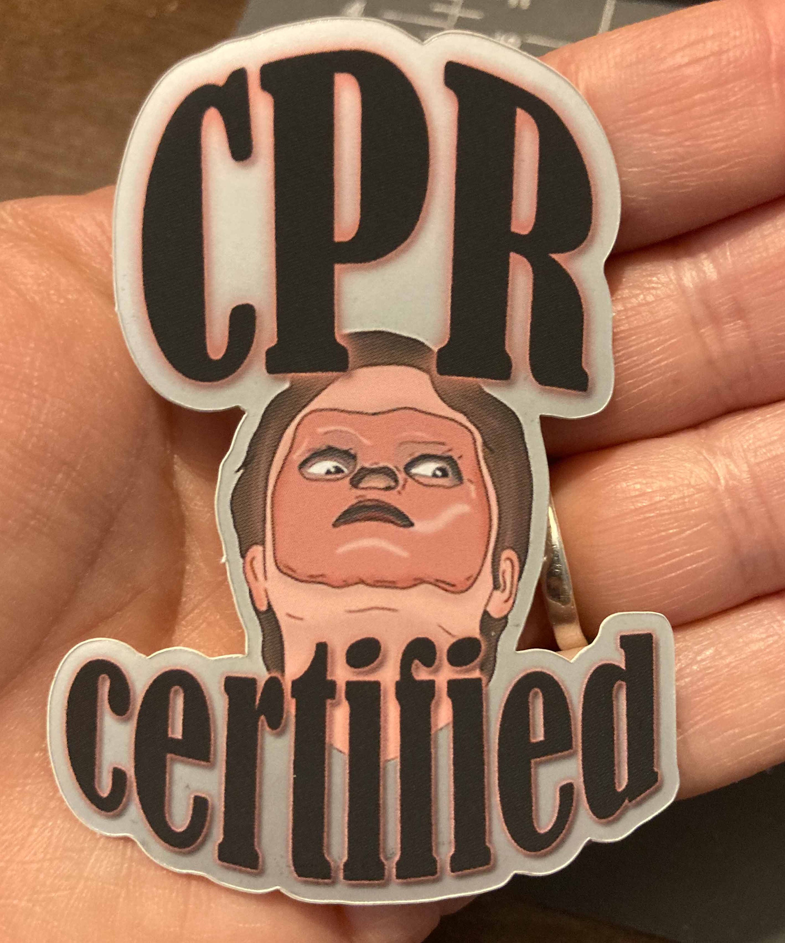 CPR Certified Metallic the Office Vinyl Sticker, Dwight Schrute Sticker ...