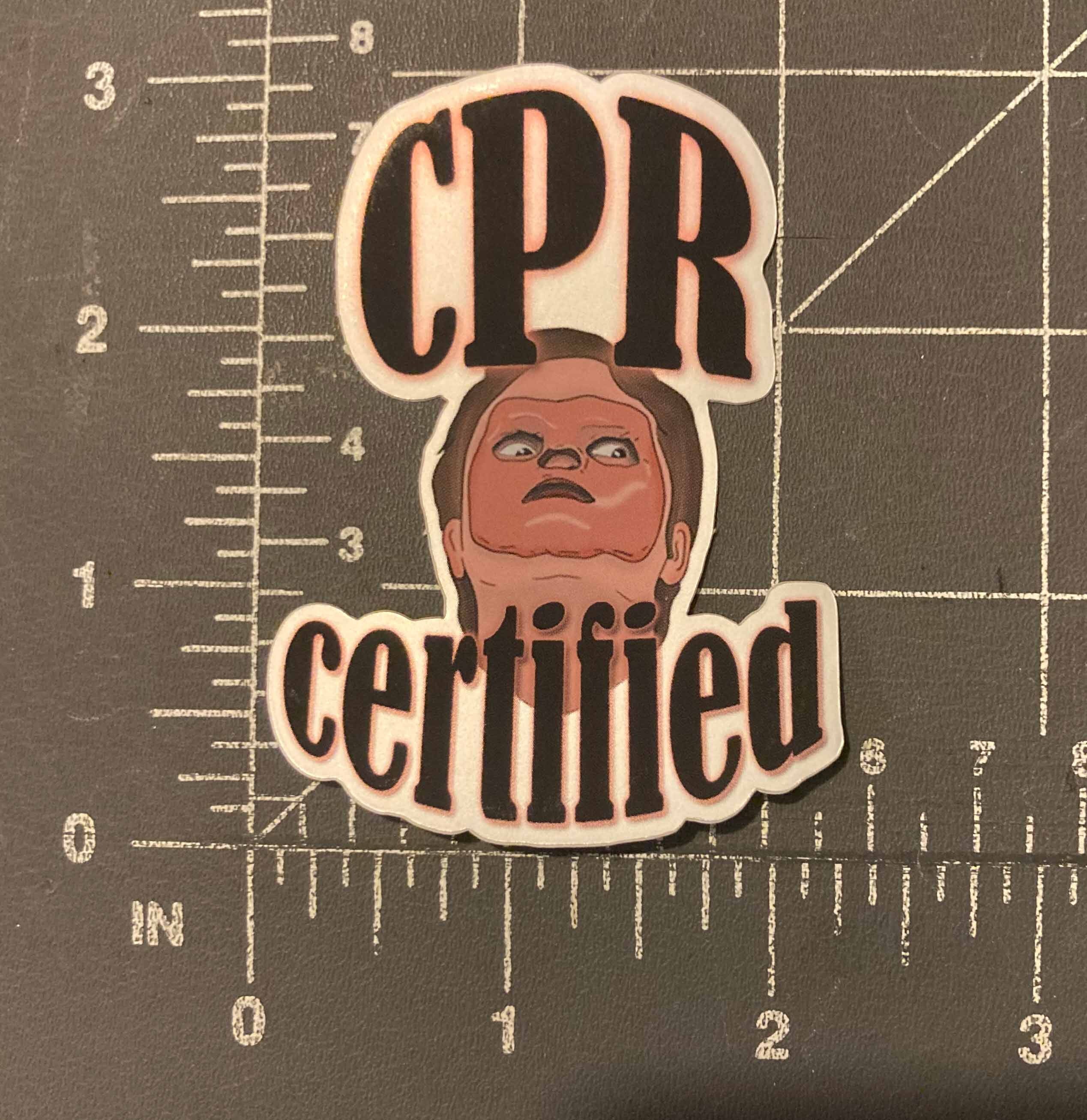 CPR Certified Metallic the Office Vinyl Sticker, Dwight Schrute Sticker ...