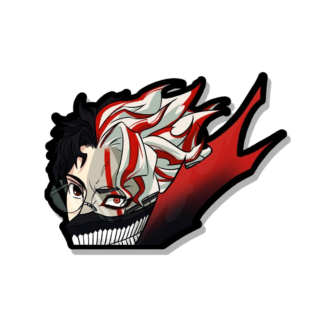 Holographic Ken Peeker Sticker | Waterproof Vinyl Sticker | Laptop ...