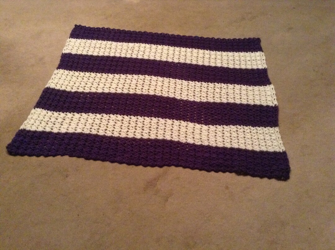 Purple and White 35x44" Toddler/child/lap Afghan - Etsy
