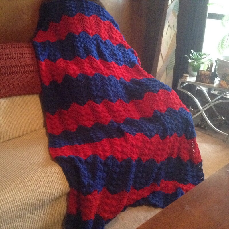 Blue Ripple Afghan - Etsy