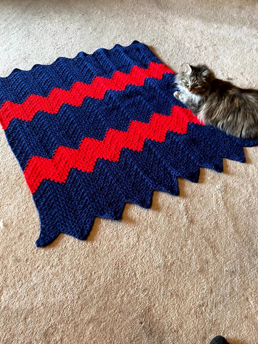 Blue and Red Wheelchair Lap Cover 12x35 - Etsy