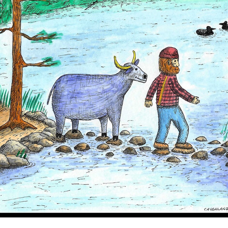 Paul Bunyan Digital Print - Etsy