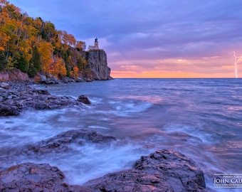 Split Rock Lighthouse Super Moon | Etsy