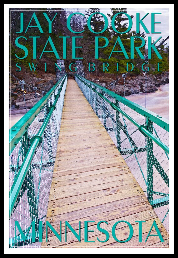Jay Cooke State Park Swing Bridge Minnesota Poster - Etsy