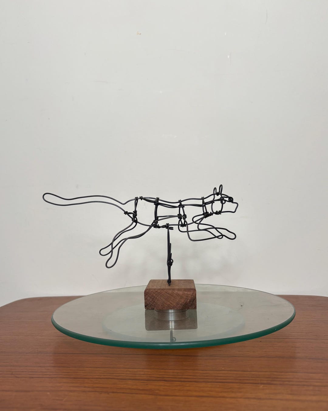 Kinetic Steel Wire Mountain Lion Sculpture – Handcrafted Wildlife Art ...