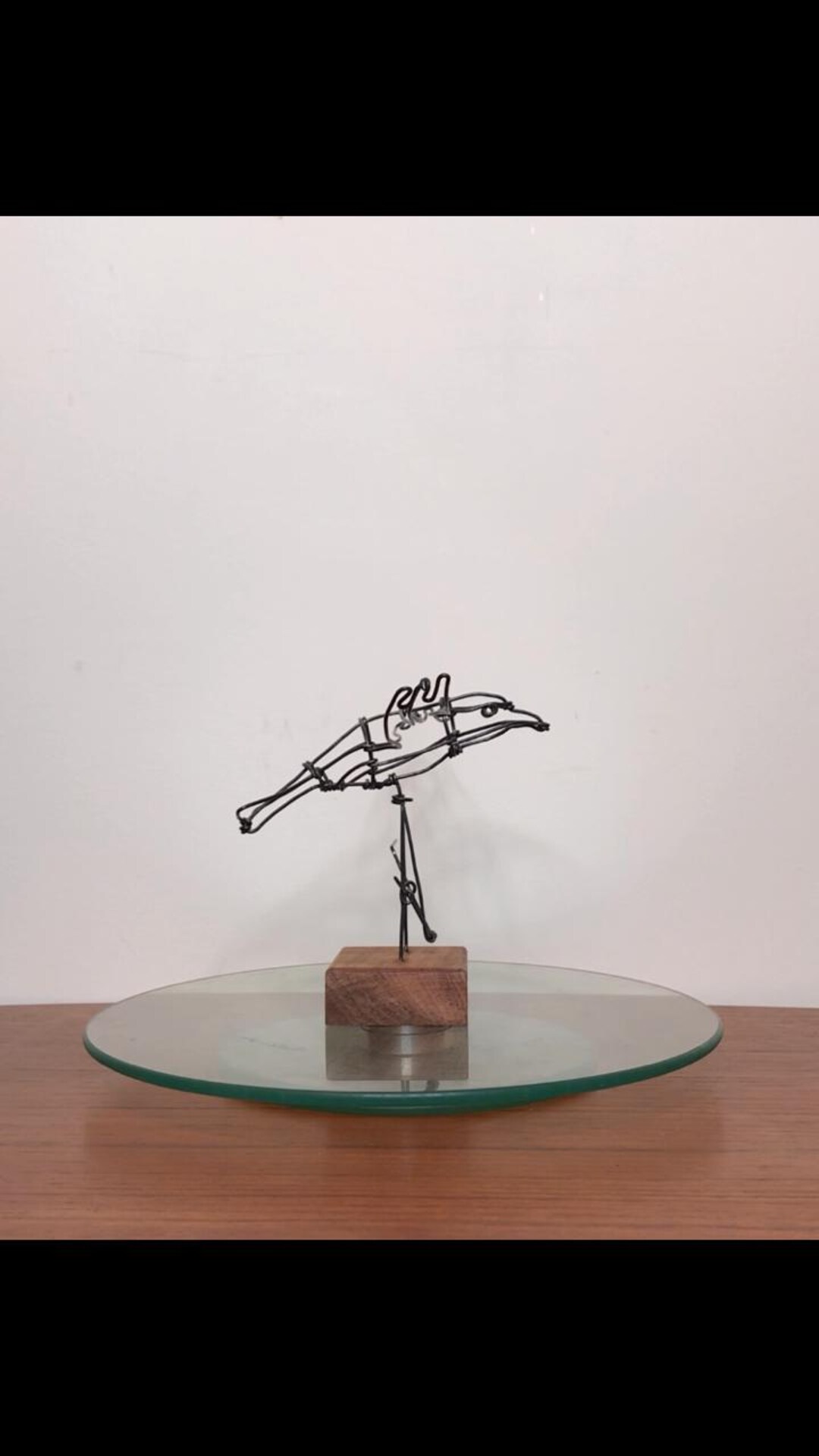 Hand-tied Steel Wire Flying Crow/raven Sculpture With Crank – Unique ...