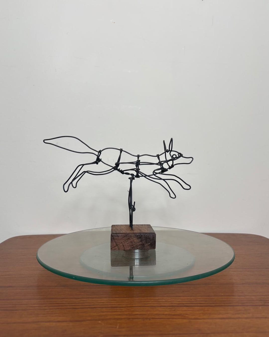 Kinetic Steel Wire Running Fox Sculpture – Unique Wildlife Art ...