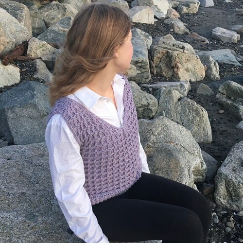 Crochet Pattern the Waffle Vest Instant Download Advanced - Etsy