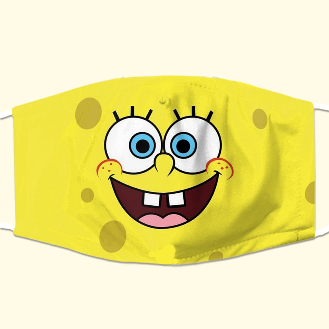Spongebob face mask with filter. Mask for adults and kids. | Etsy