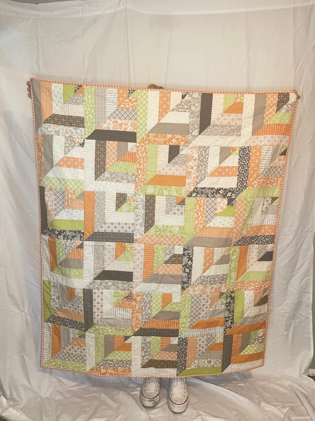 Lucky Harvest - Lucky Log Cabin Finished Quilt Using Fig Tree Fabrics ...