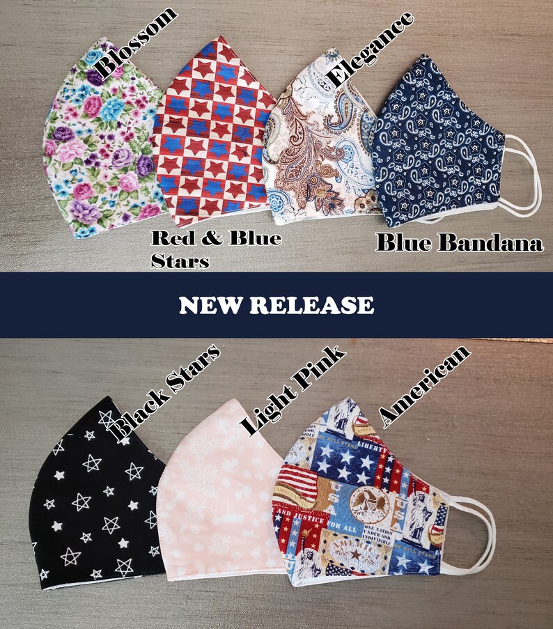 Face Mask Face Mask Washable With Filter Pocket Made in - Etsy