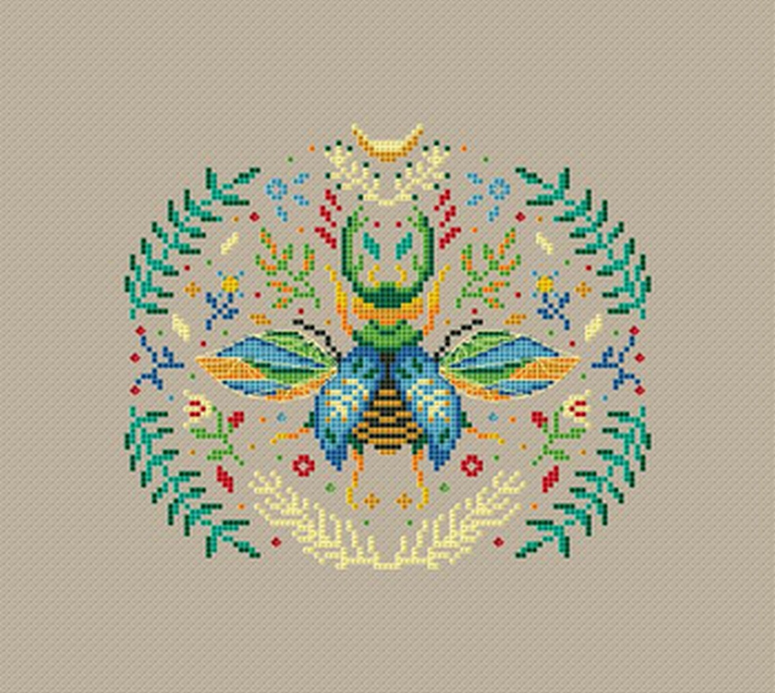 Insect Cross Stitch Pattern PDF Luna Moth Embroidery Magical | Etsy