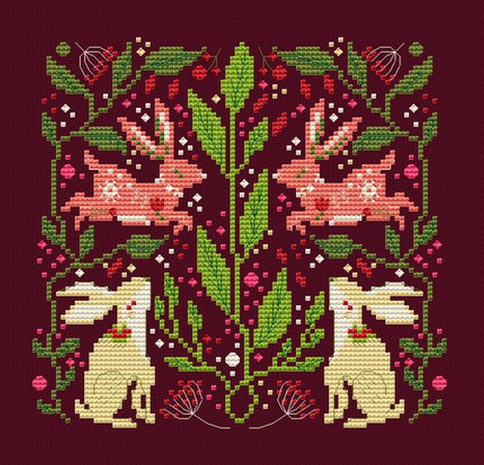 Scandinavian Cross Stitch Pattern PDF Folk Flower Embroidery Nordic ...