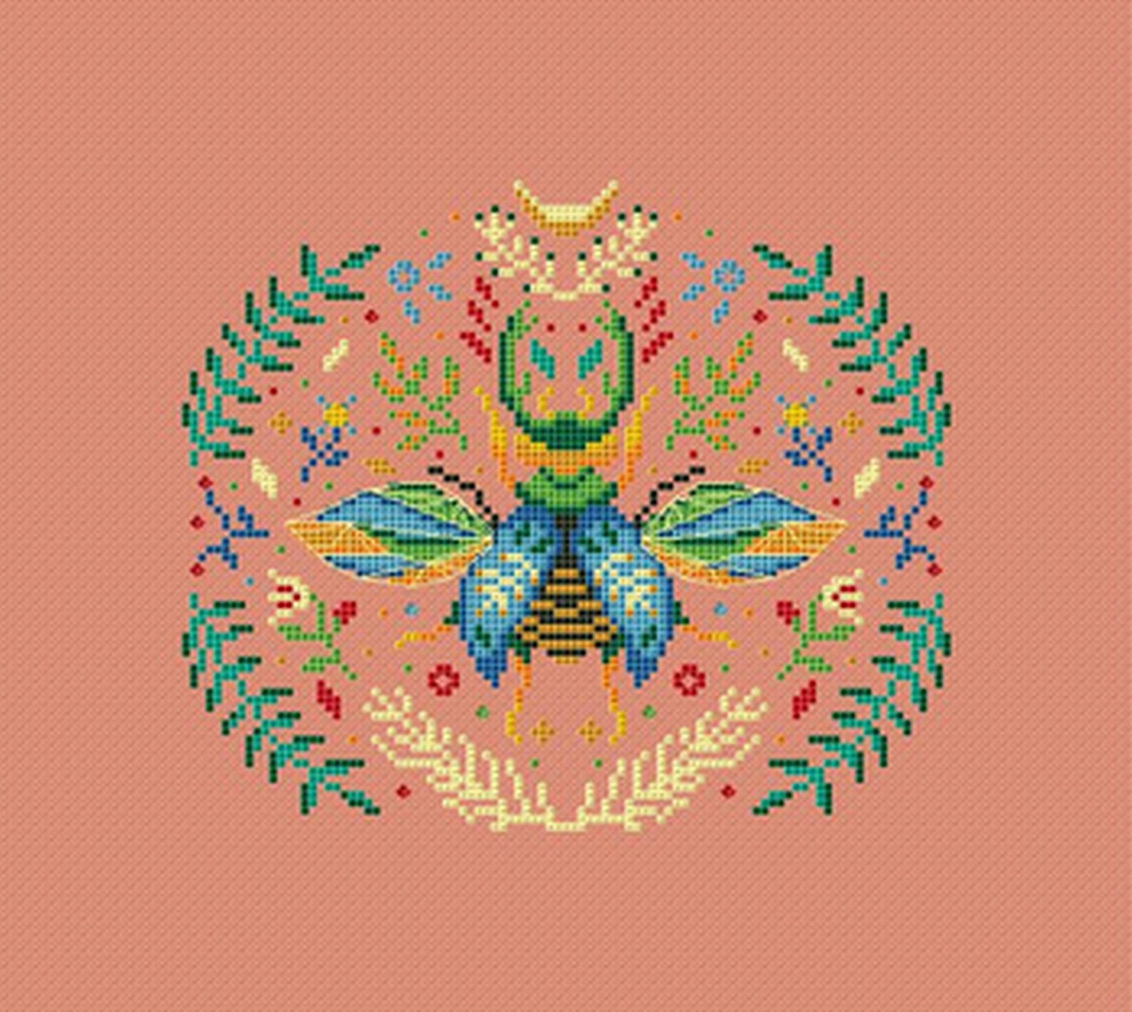 Insect Cross Stitch Pattern PDF Luna Moth Embroidery Magical Moth ...