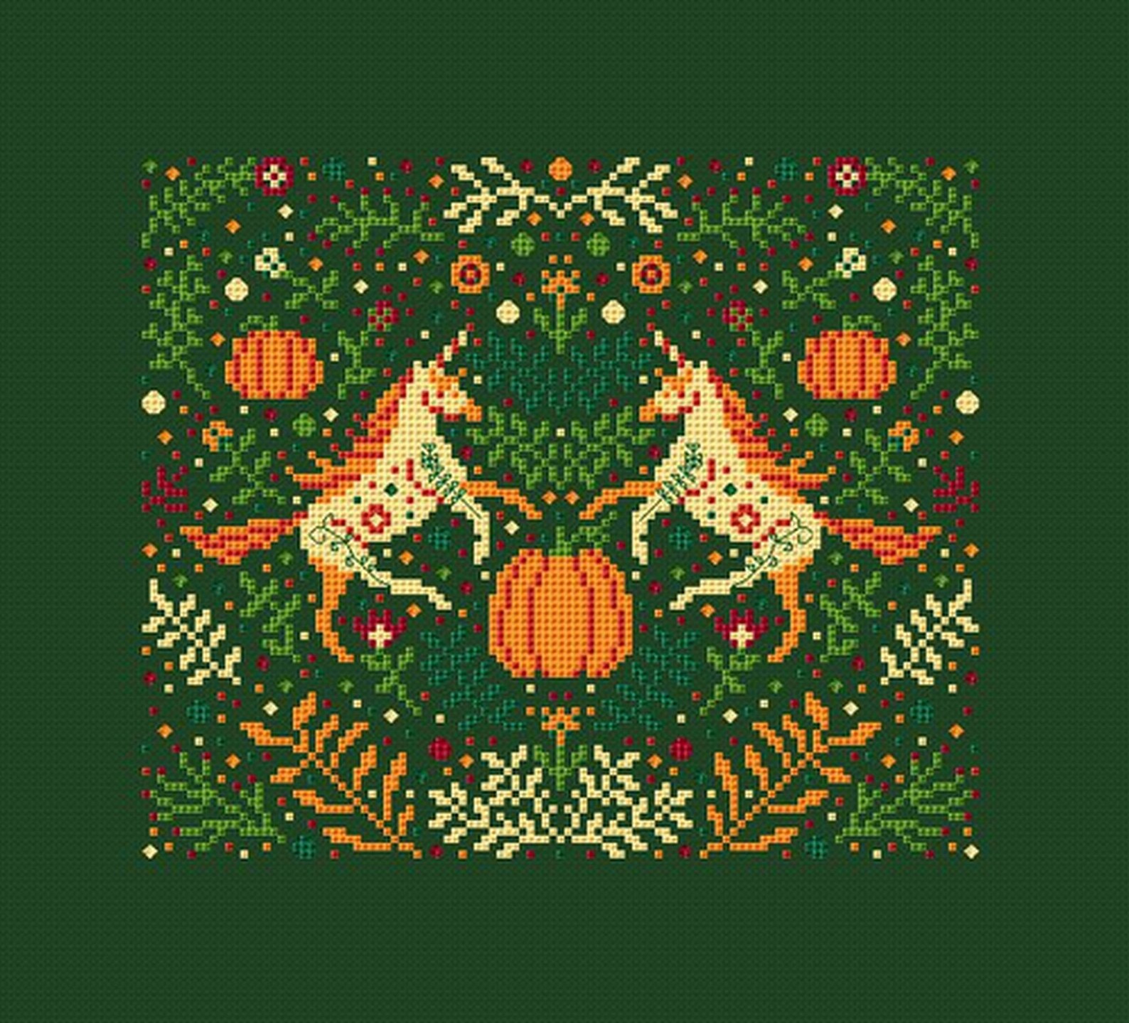 Scandinavian Cross Stitch Pattern PDF Nordic Cross Stitch Unicorn ...