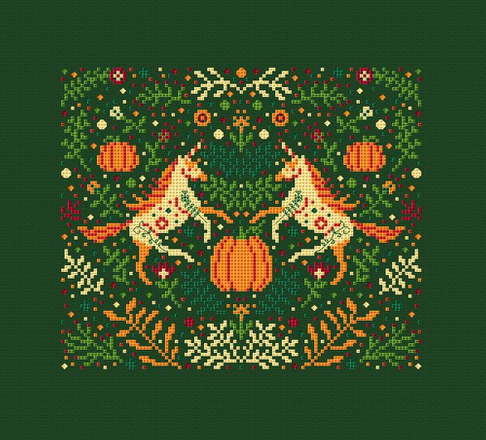 Scandinavian Cross Stitch Pattern PDF Nordic Cross Stitch Unicorn ...