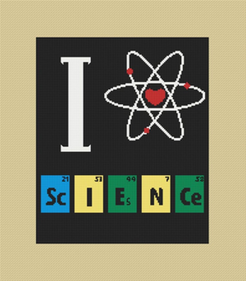 Science Cross Stitch Pattern, Instant Download PDF - Etsy