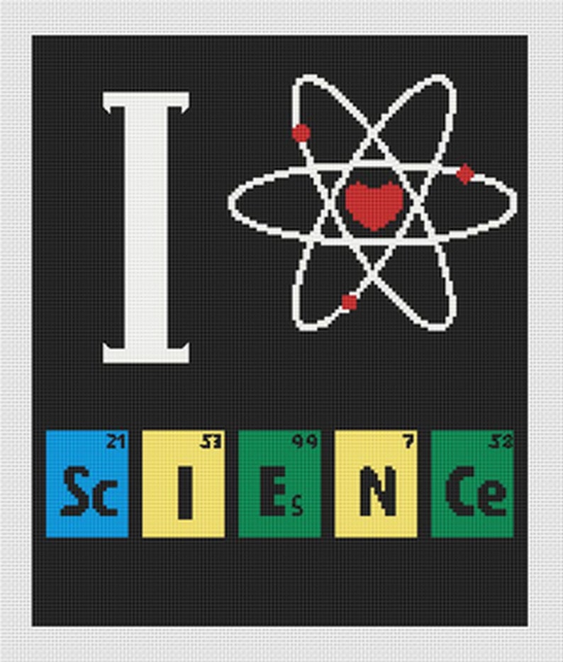 Science Cross Stitch Pattern, Instant Download PDF - Etsy