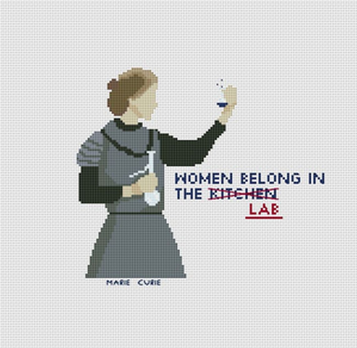 Women in Science Cross Stitch Pattern Woman's Work Cross - Etsy
