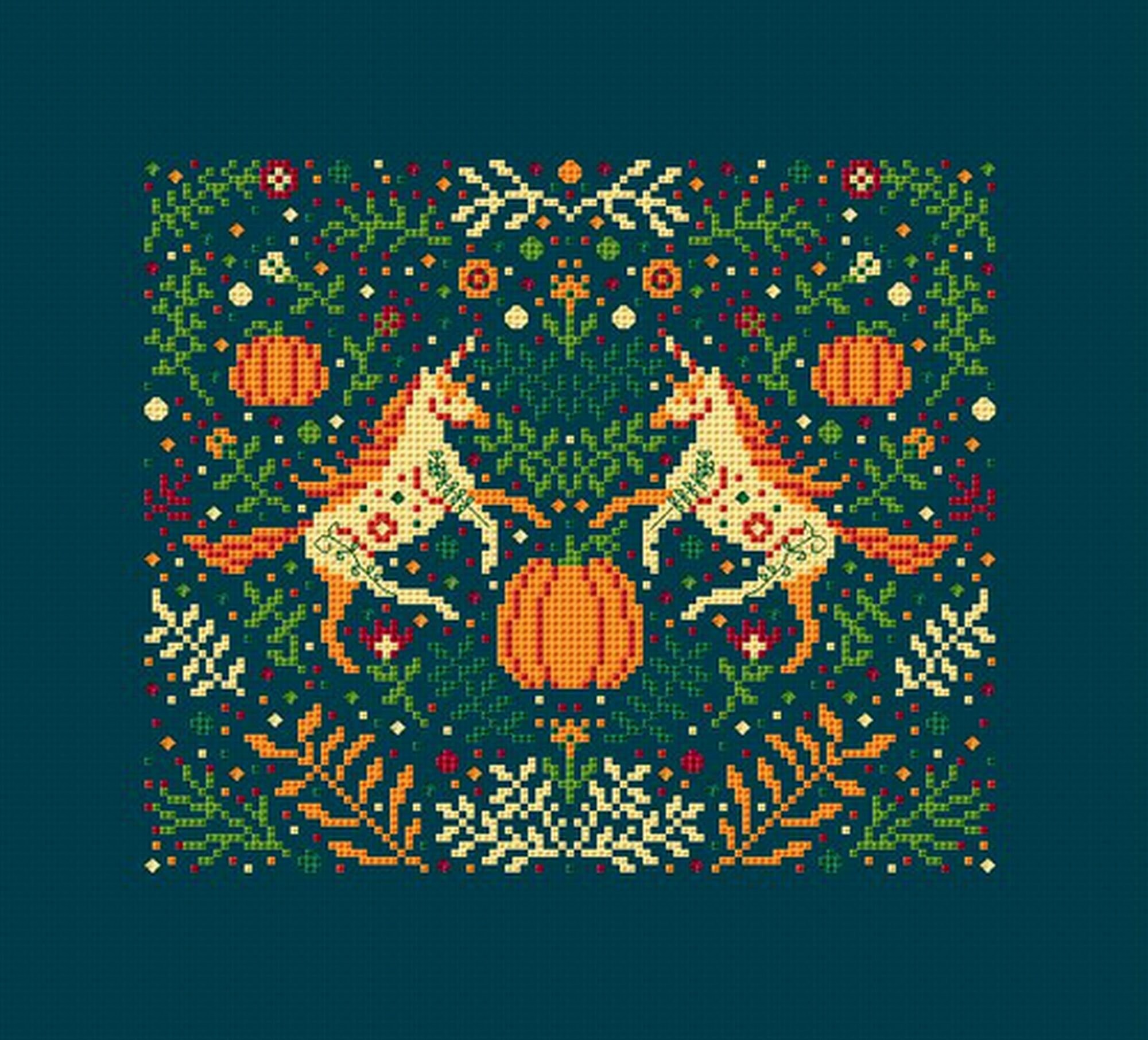 Scandinavian Cross Stitch Pattern PDF Nordic Cross Stitch Unicorn ...