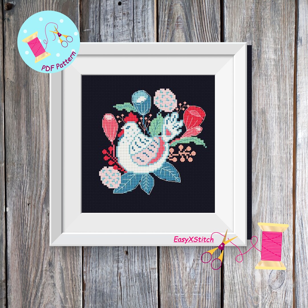 Happy Easter Day Cross Stitch Pattern Easter Decoration Embroidery ...