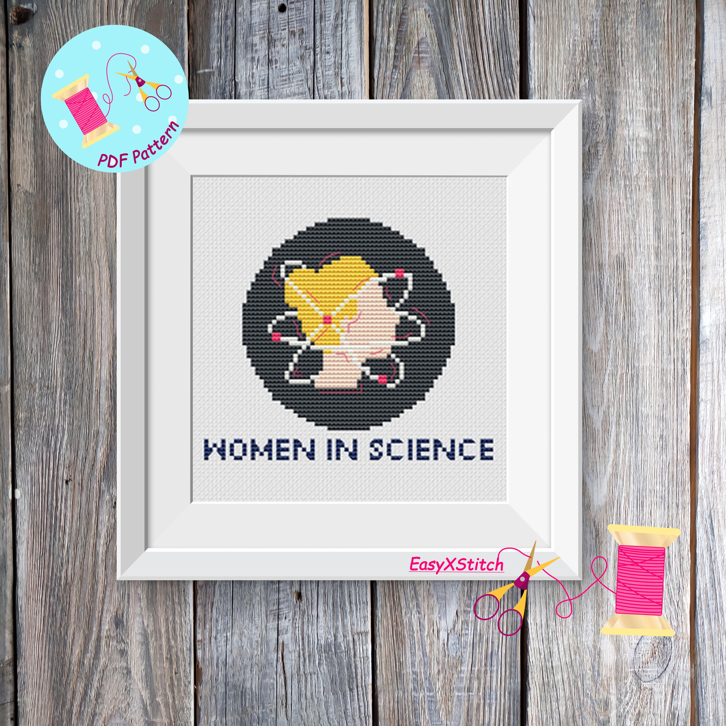 Women in Science Cross Stitch Pattern Woman's Work Cross - Etsy