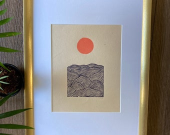 Linocut Block Print | Etsy