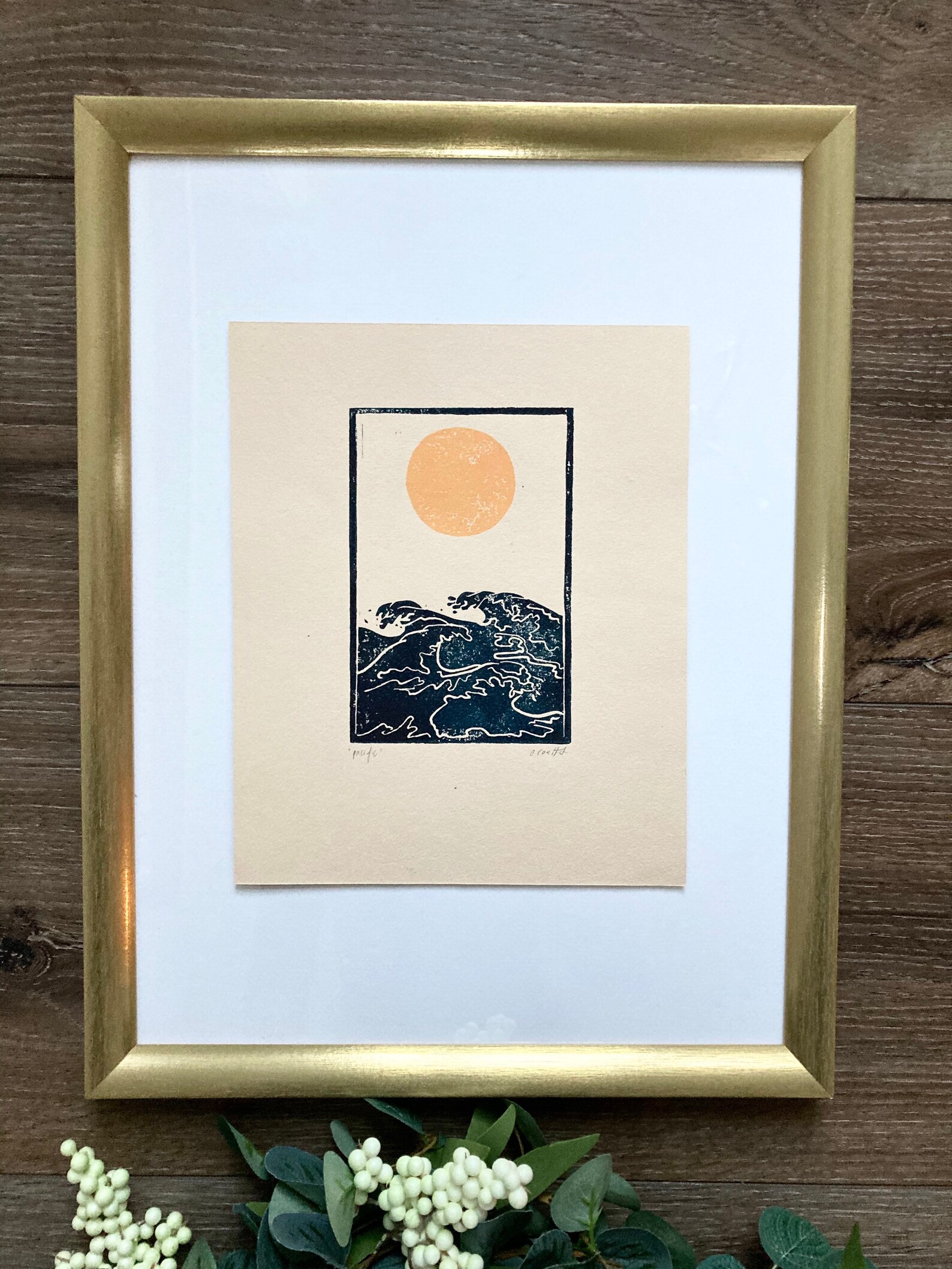 Japanese Wave Block Print Ocean Print Waves Print - Etsy