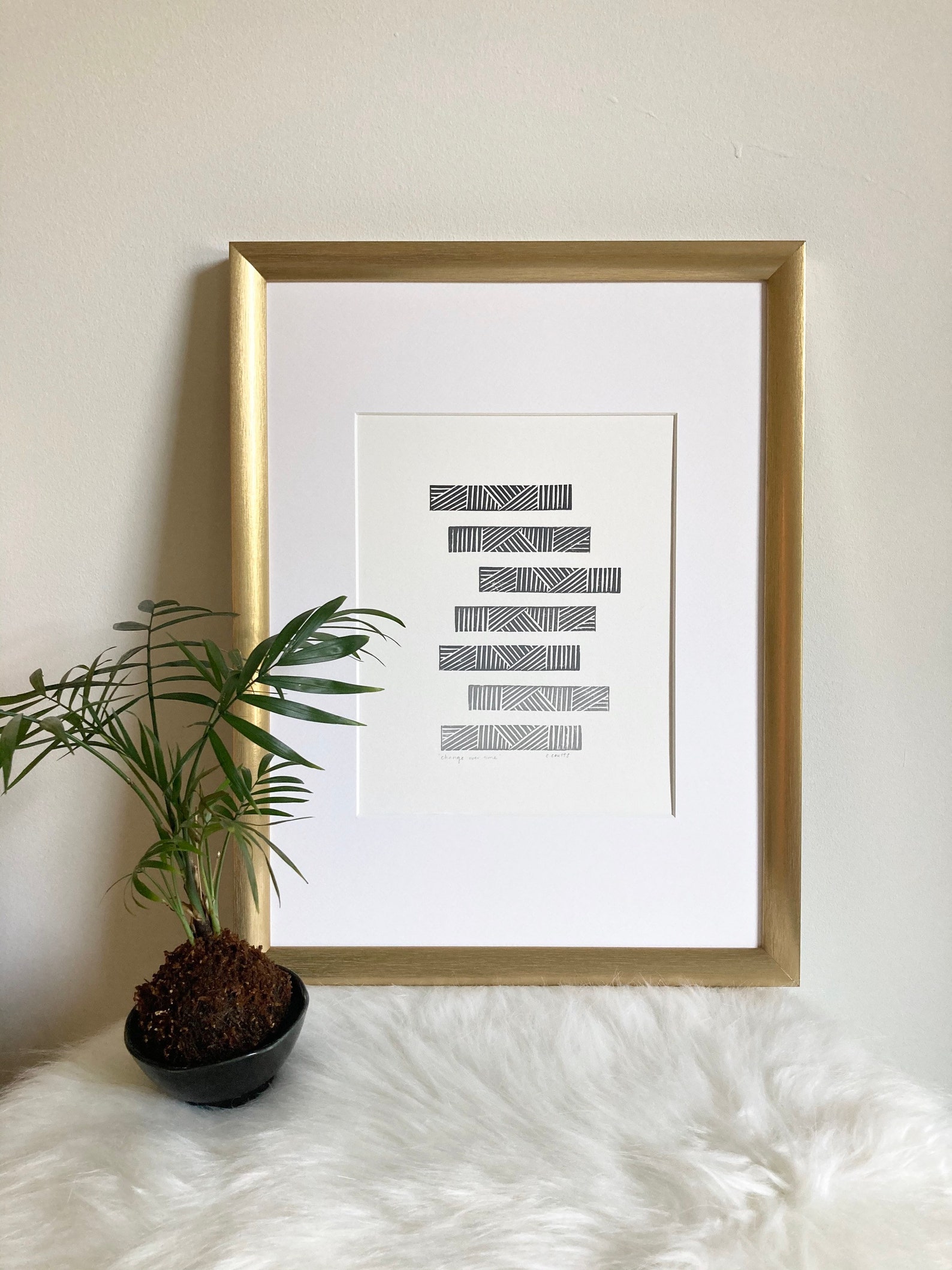 Block Print Minimalist Art Abstract Art Mid-century | Etsy